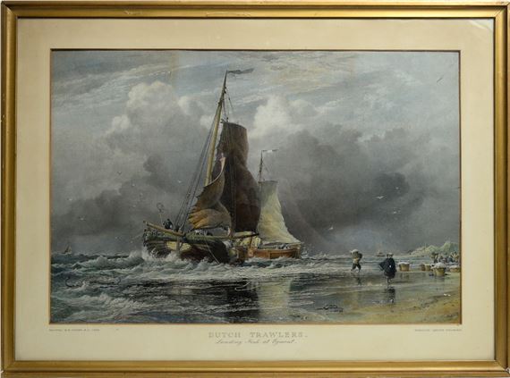 Edward William Cooke | 'Dutch Trawlers, Landing Fish at Egmont' | MutualArt