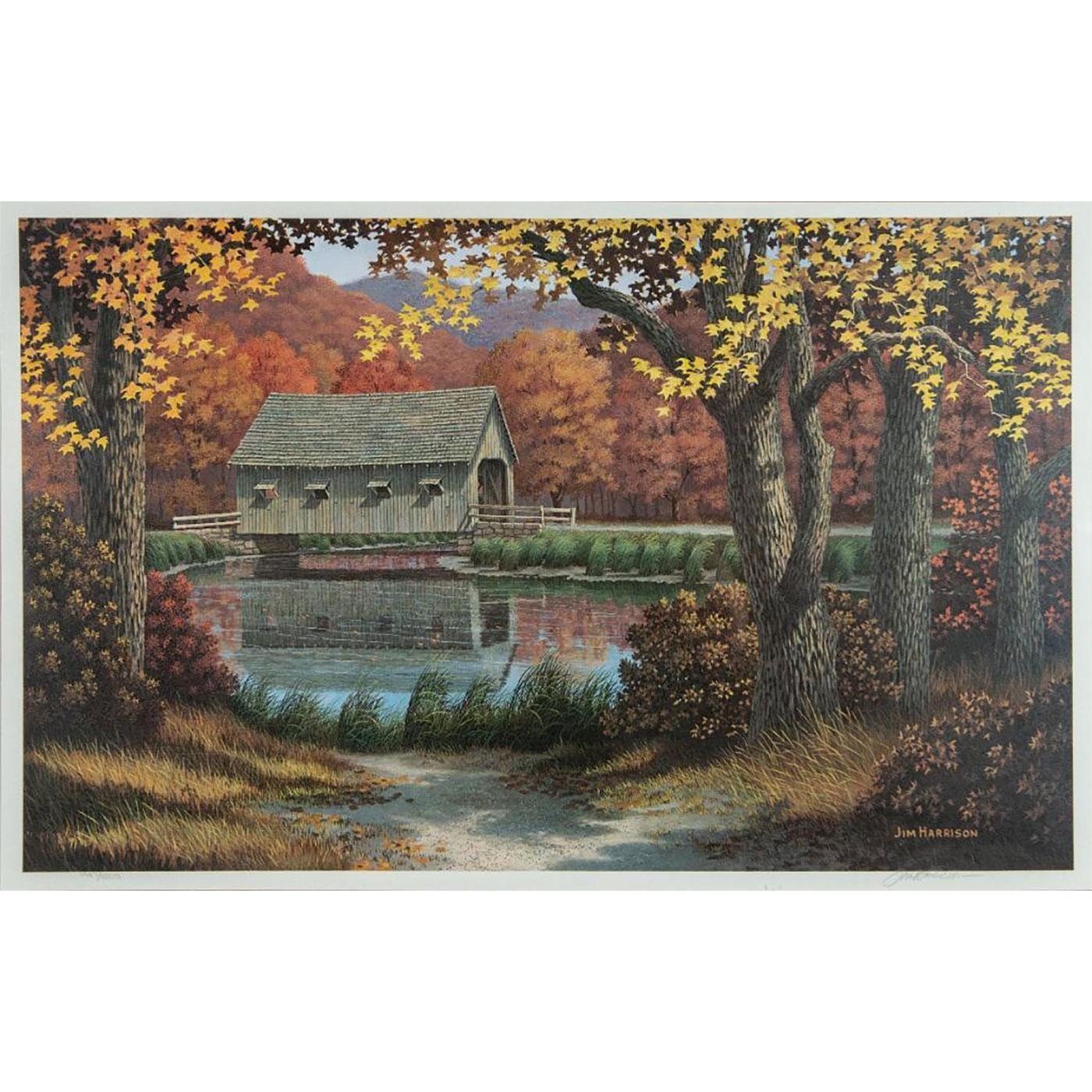 Jim Harrison | COVERED BRIDGE IN FALL (20) | MutualArt