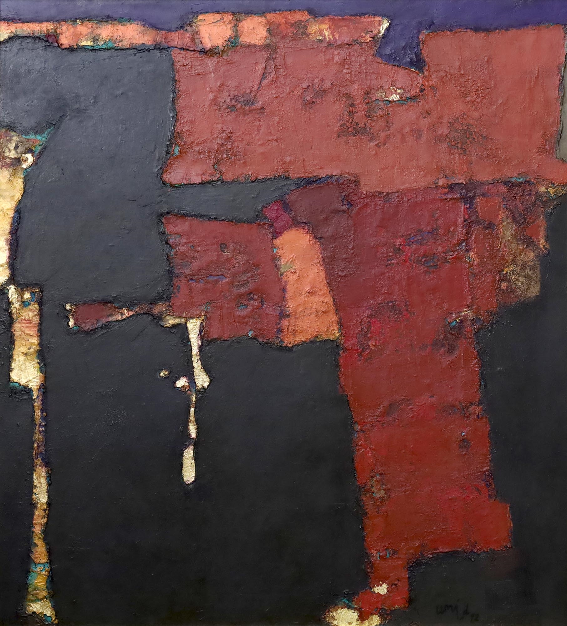 Umi Dachlan | Bidang Merah dengan Noktah Emas (1992) | MutualArt