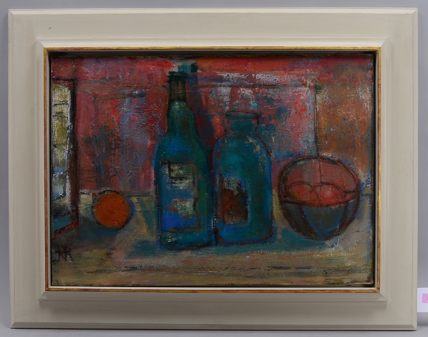 Renate Rutenberg | Tischstillleben mit Flaschen | MutualArt