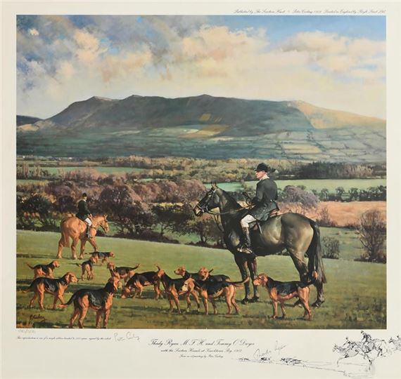 Peter Curling | Thady Ryan and Tommy O'Dwyer with Scarteen Hounds ...