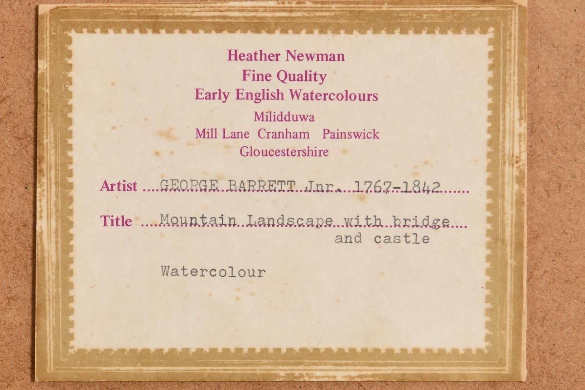 George, Sr. Barret | Mountain Landscape with Bridge and Castle | MutualArt