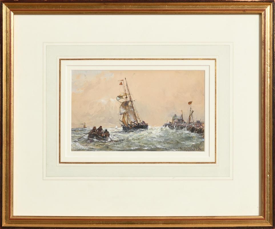 Edwin Hayes | Boats in Heavy Seas | MutualArt