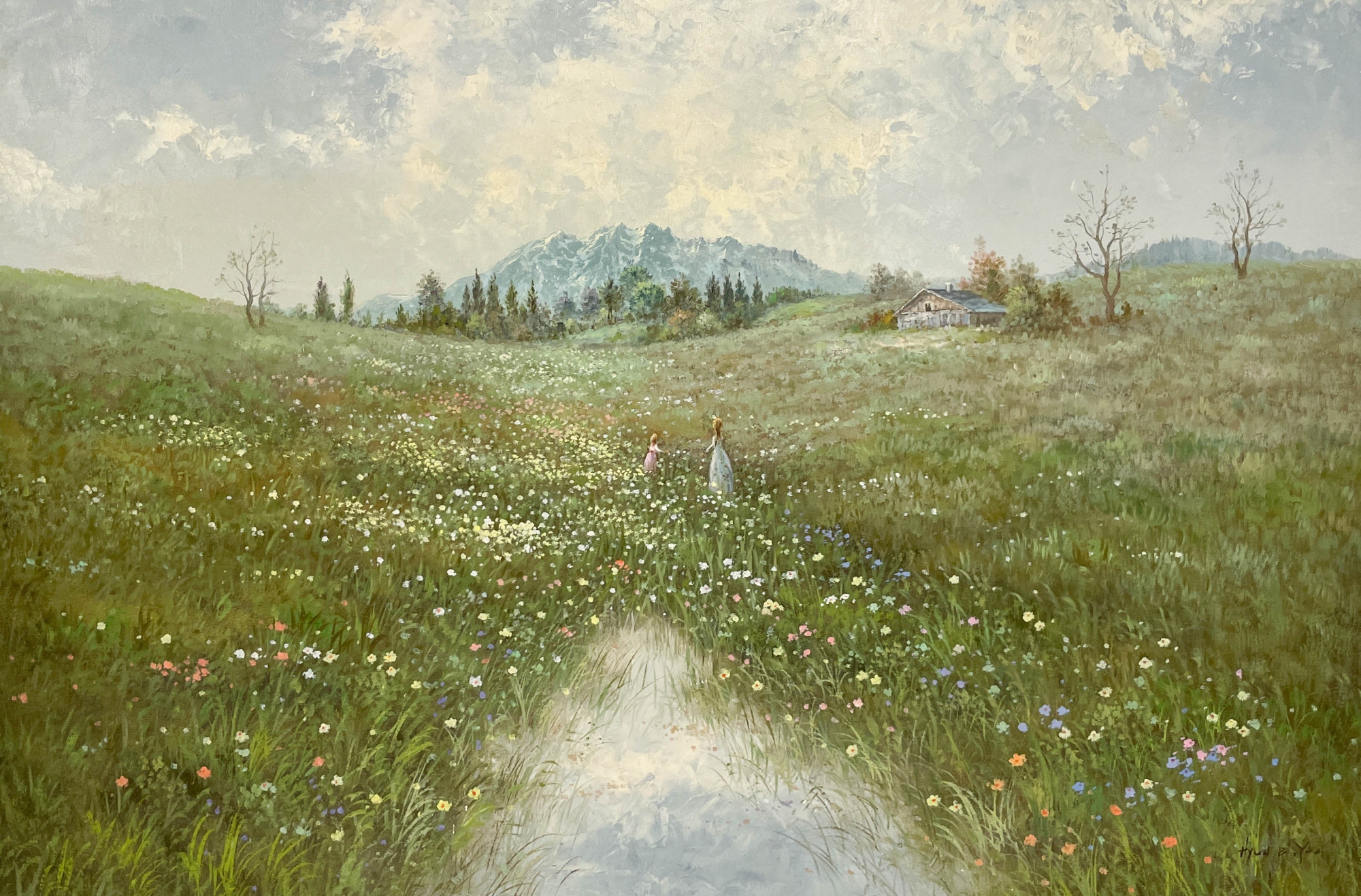 Yoo Hyun Bo | Girls in a Meadow (20th Century) | MutualArt