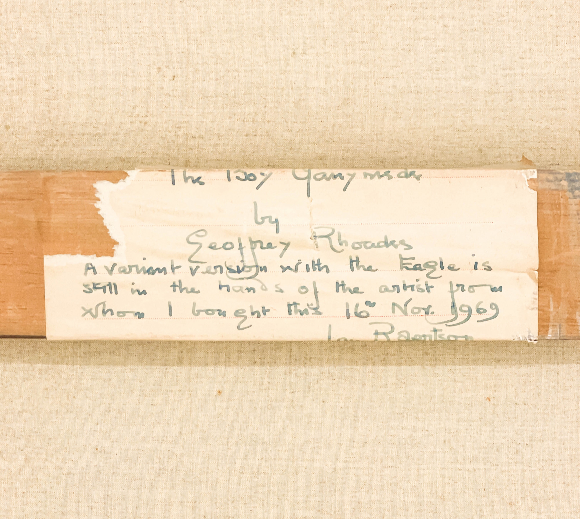 Geoffrey Hamilton‏ Rhoades | The Boy Ganymede (1966) | MutualArt