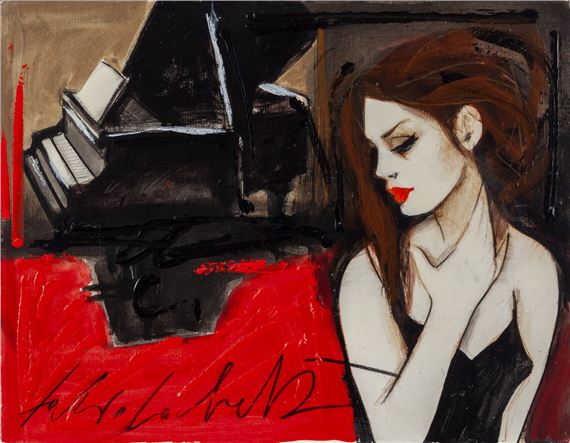 Fabio Calvetti | Donna e pianoforte | MutualArt
