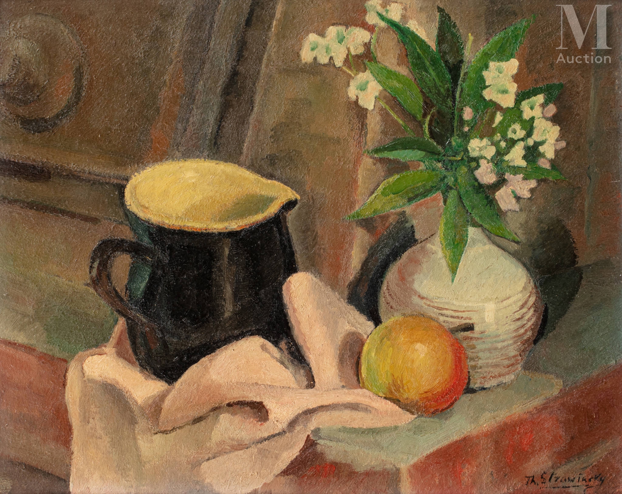 Theodore Stravinsky | Nature morte au bouquet et à la cruche | MutualArt