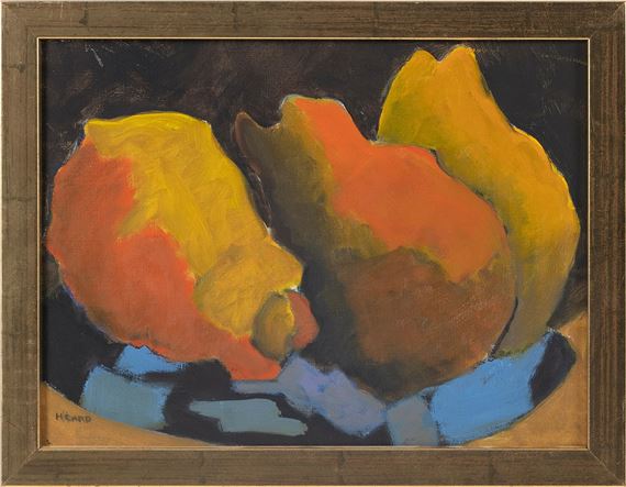 AUDREY HEARD | Semi-abstract still life of pears. | MutualArt