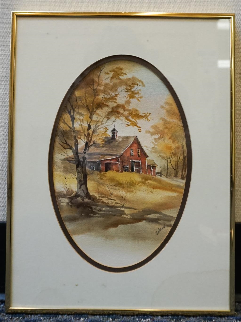 Carol Sebold | Farm Landscape in the Oval | MutualArt