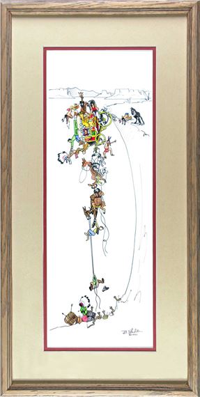 Bonnie Shields | Stagecoach Under Ambush (set of two) (1992) | MutualArt