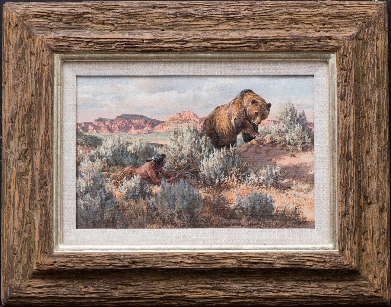 Tom Beecham | Indian Hunting Grizzly | MutualArt