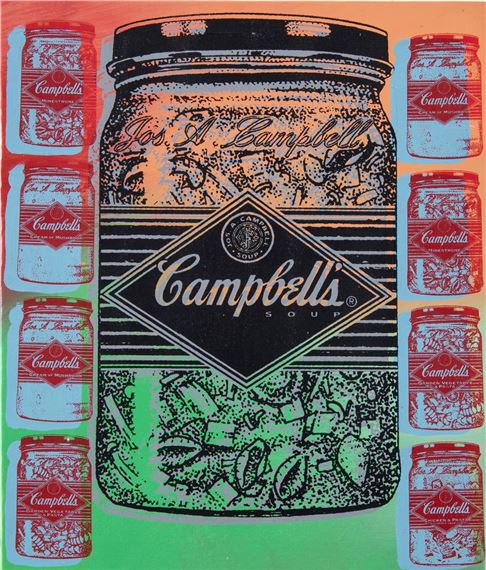 Steve Kaufman | Campbell's Soup Jars (1996) | MutualArt