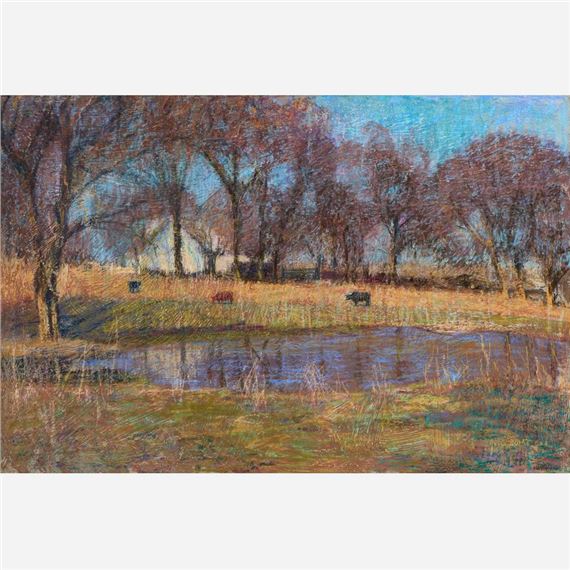 Jane Uren Scott | Untitled (River Landscape with Cows) | MutualArt