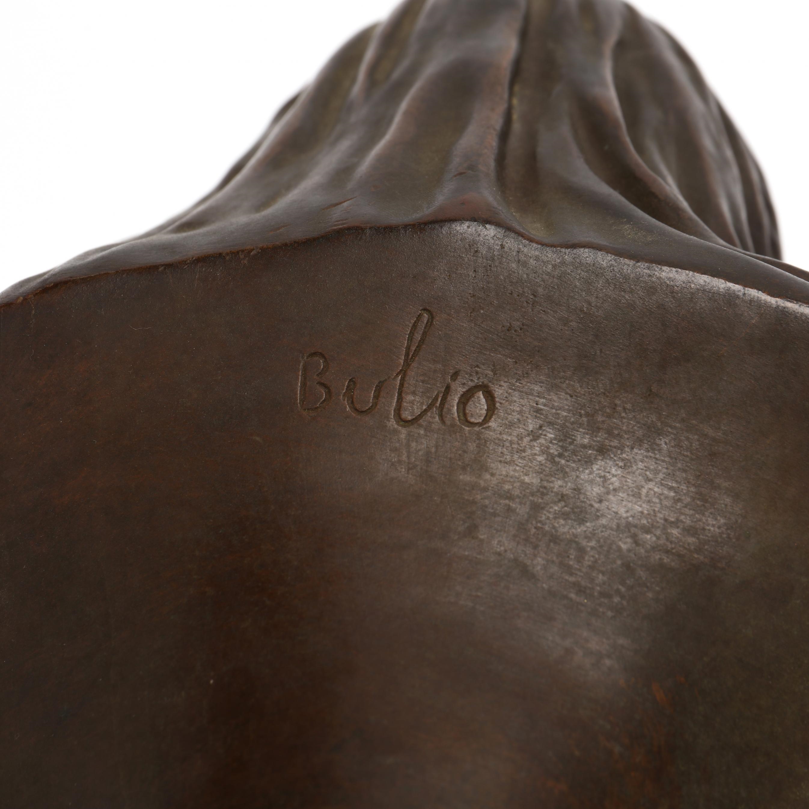 Jean Bulio | A Pair of Bronze Bust Sculptures | MutualArt