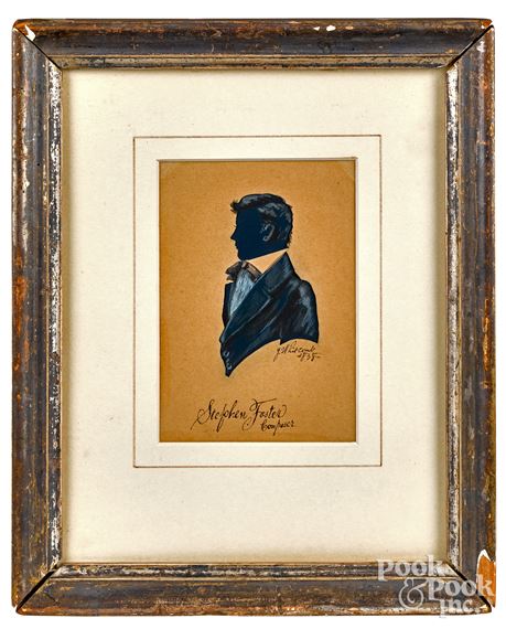 James Hosley Whitcomb | silhouette of Stephen Foster Composer | MutualArt
