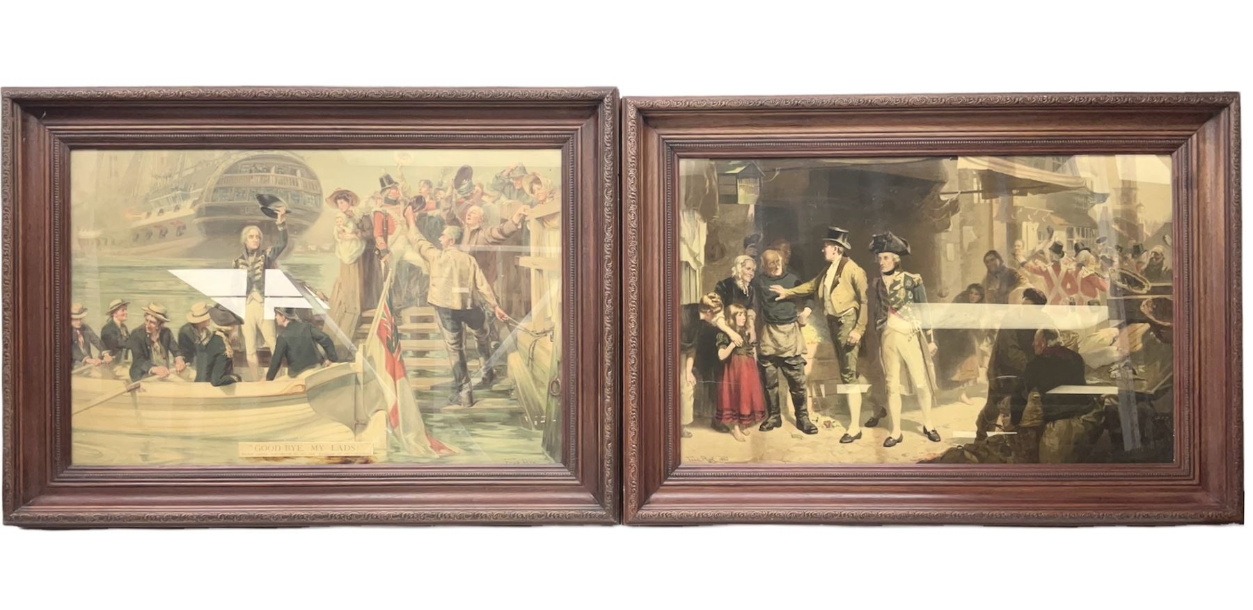 Fred Roe | pair of colour prints of Lord Nelson, one titled 'Good-bye ...