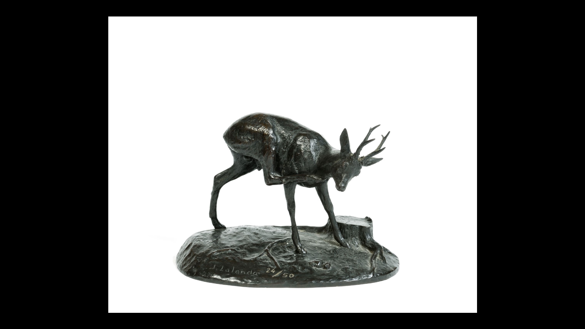 Josechu Lalanda | Deer scratching itself | MutualArt