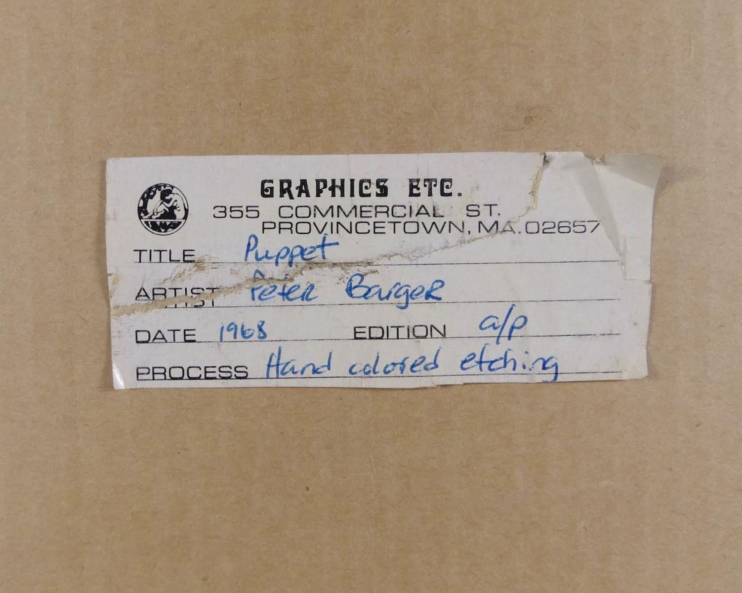 Peter Barger | Puppet (1968) | MutualArt