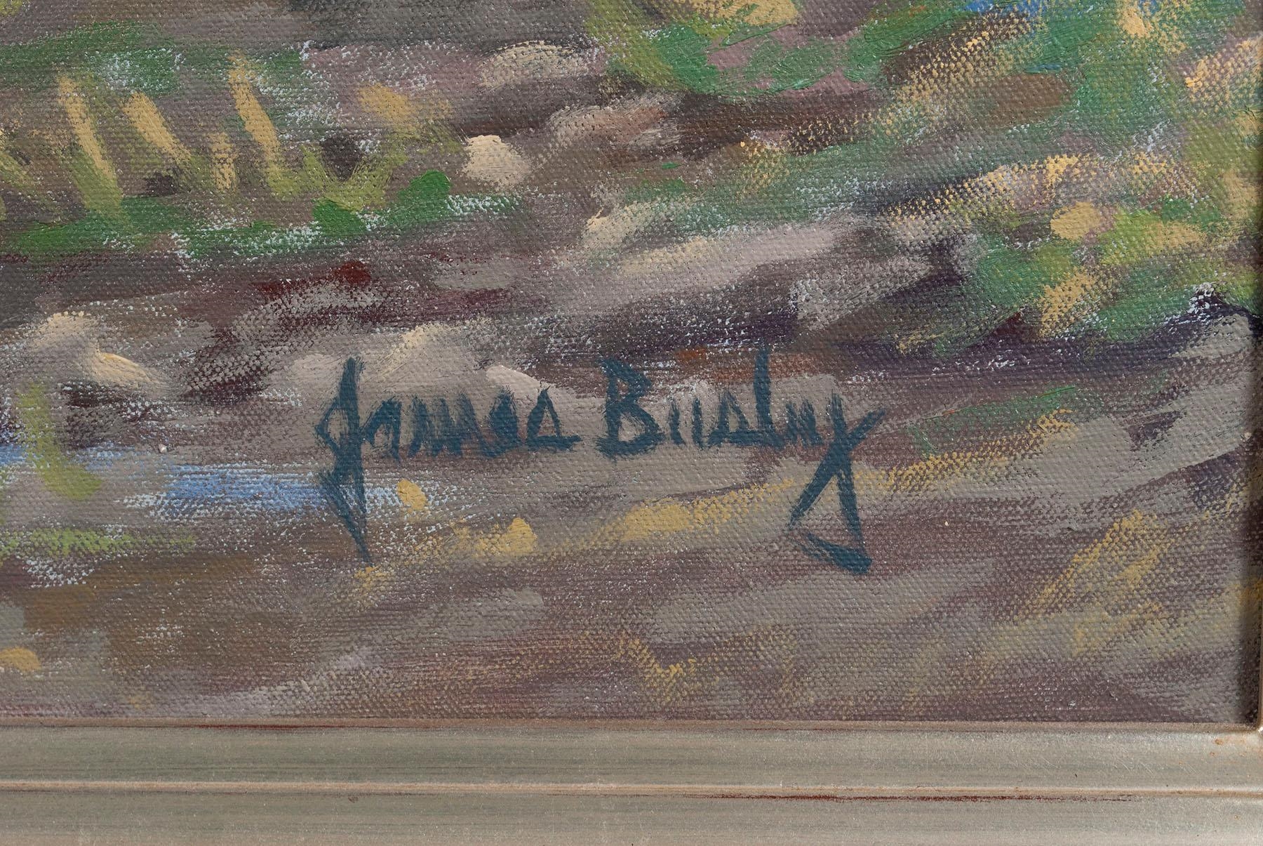 James Busby | Open sky landscape painting of a country path | MutualArt