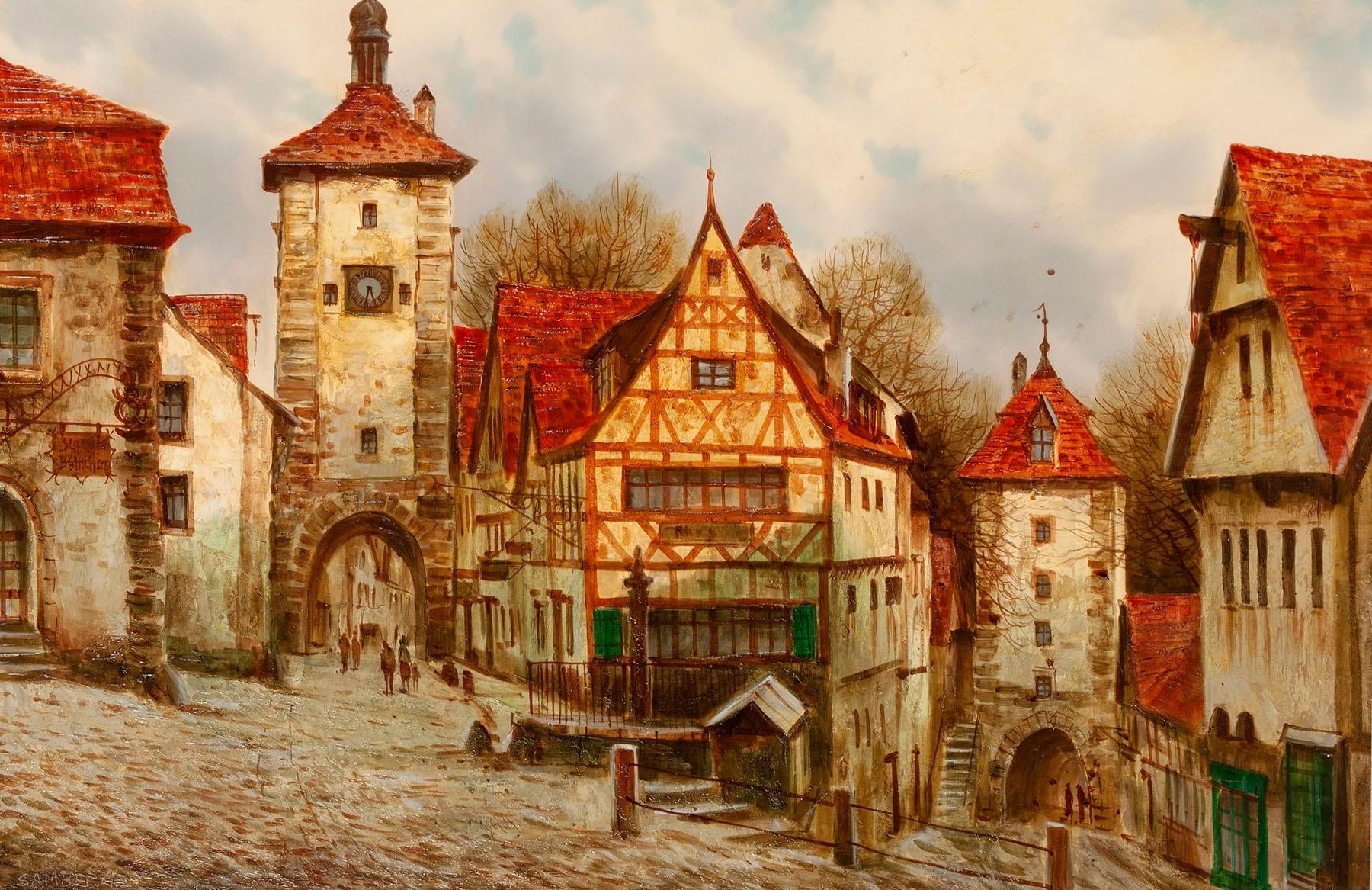 Peter Samberger | German village scene | MutualArt