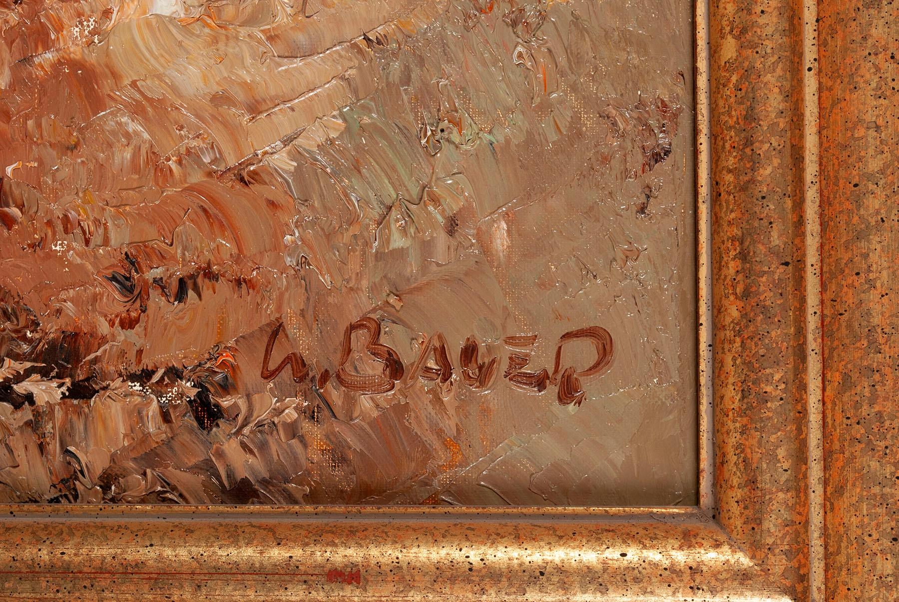 Willi Bauer | Bavarian countryside scene depicting cottage in view of ...