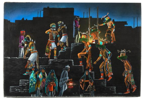 Raymond Naha | Untitled (Nighttime Kiva Ceremony) | MutualArt