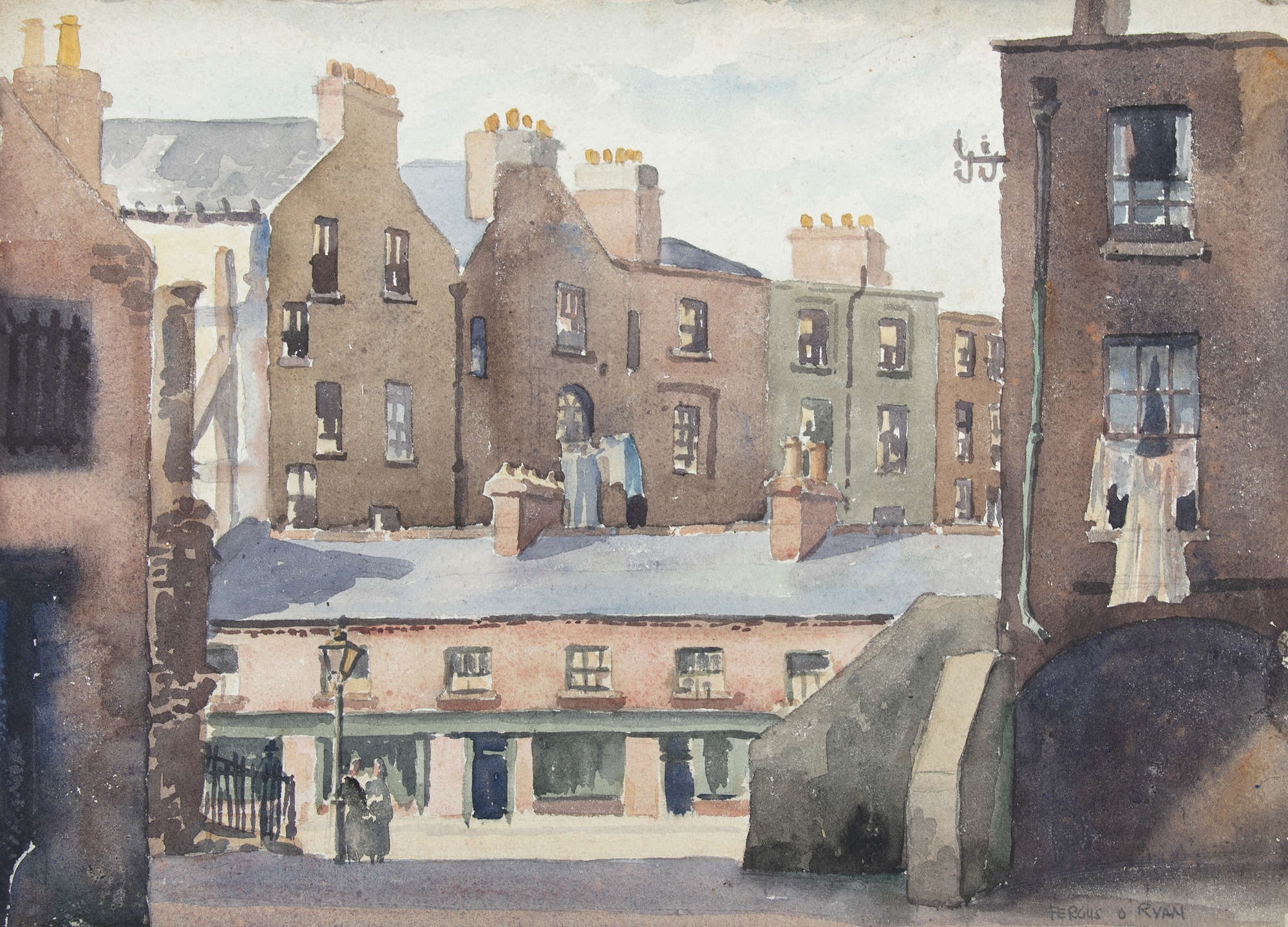 Fergus O'Ryan | A View of Old Dublin | MutualArt