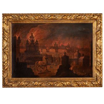Daniel Van Heil | A Fire in a Dutch River Town | MutualArt