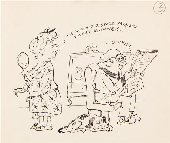 Zbigniew Lengren | - AND YOU STILL LOVE YOUR KITTY HARE BUNNY? | MutualArt