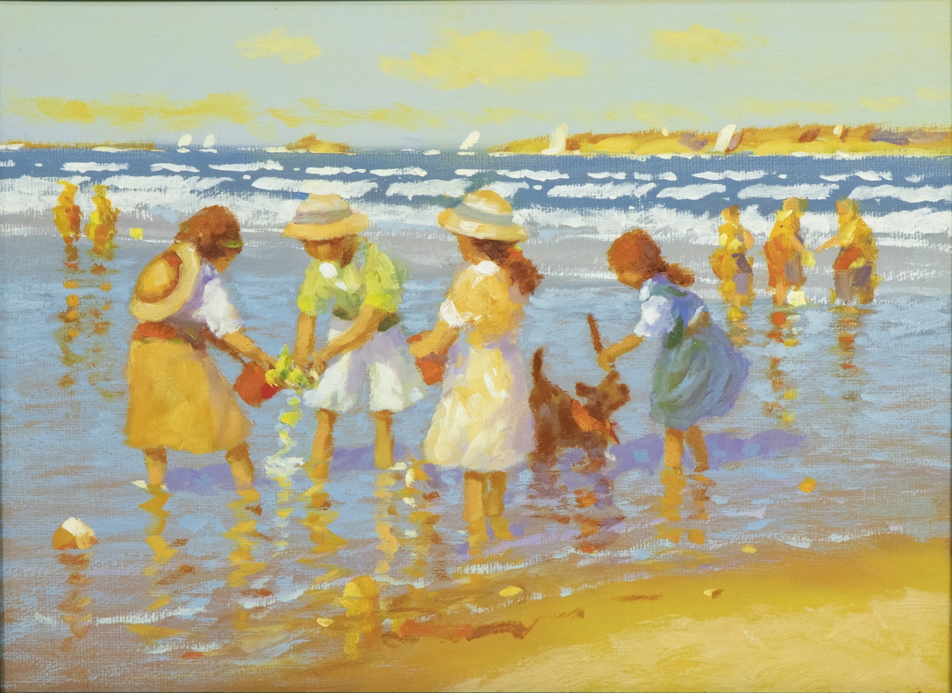 Vern Broe | Children at the Seashore | MutualArt
