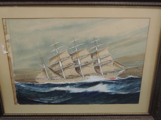 Jack Wheldon Hardcastle | Clyde clipper/barque Queen Margaret | MutualArt
