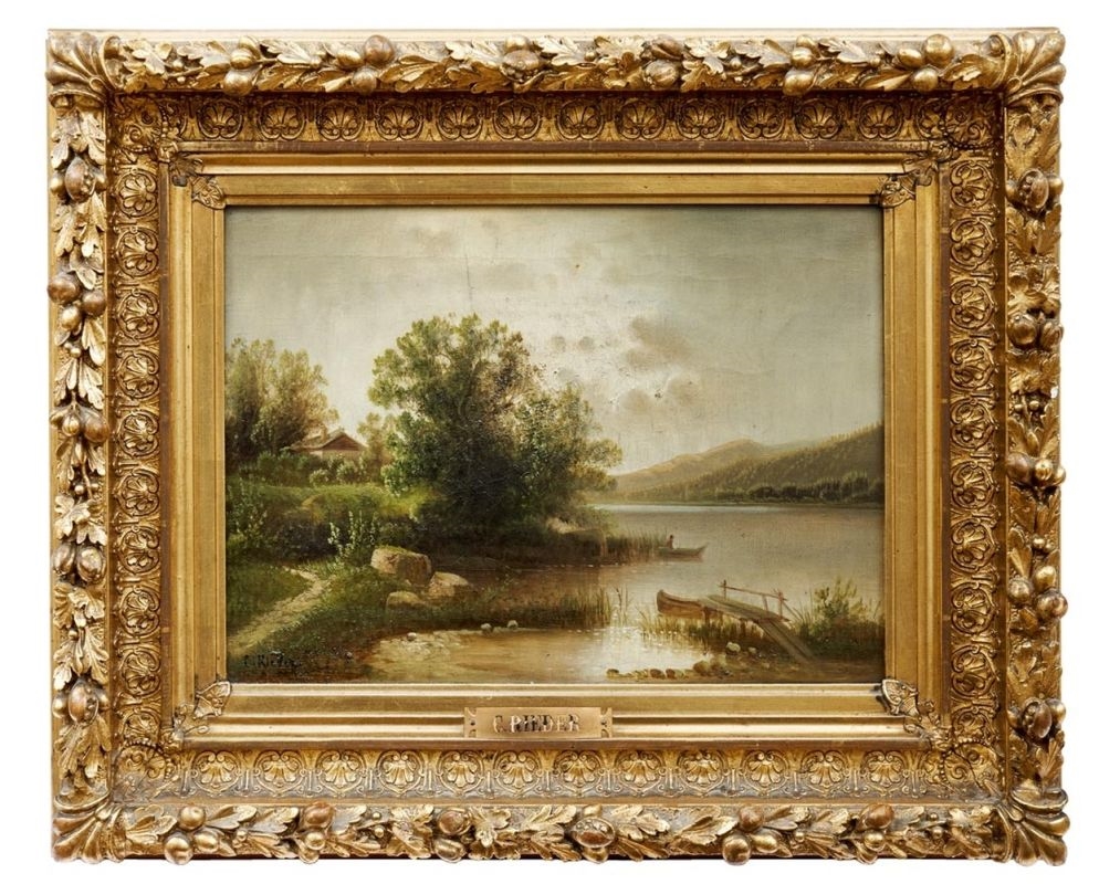 Anton Pick | Mondnacht an der Wesel; Motiv aus Baiern (1905) | MutualArt