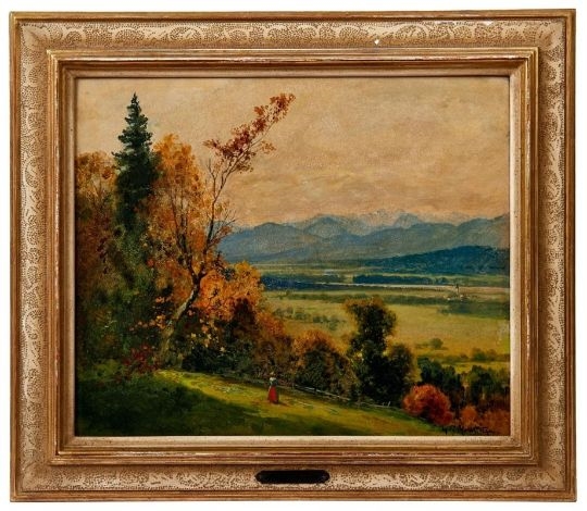 Willy Moralt | Blick über das Murnauer Moos auf die Berge | MutualArt