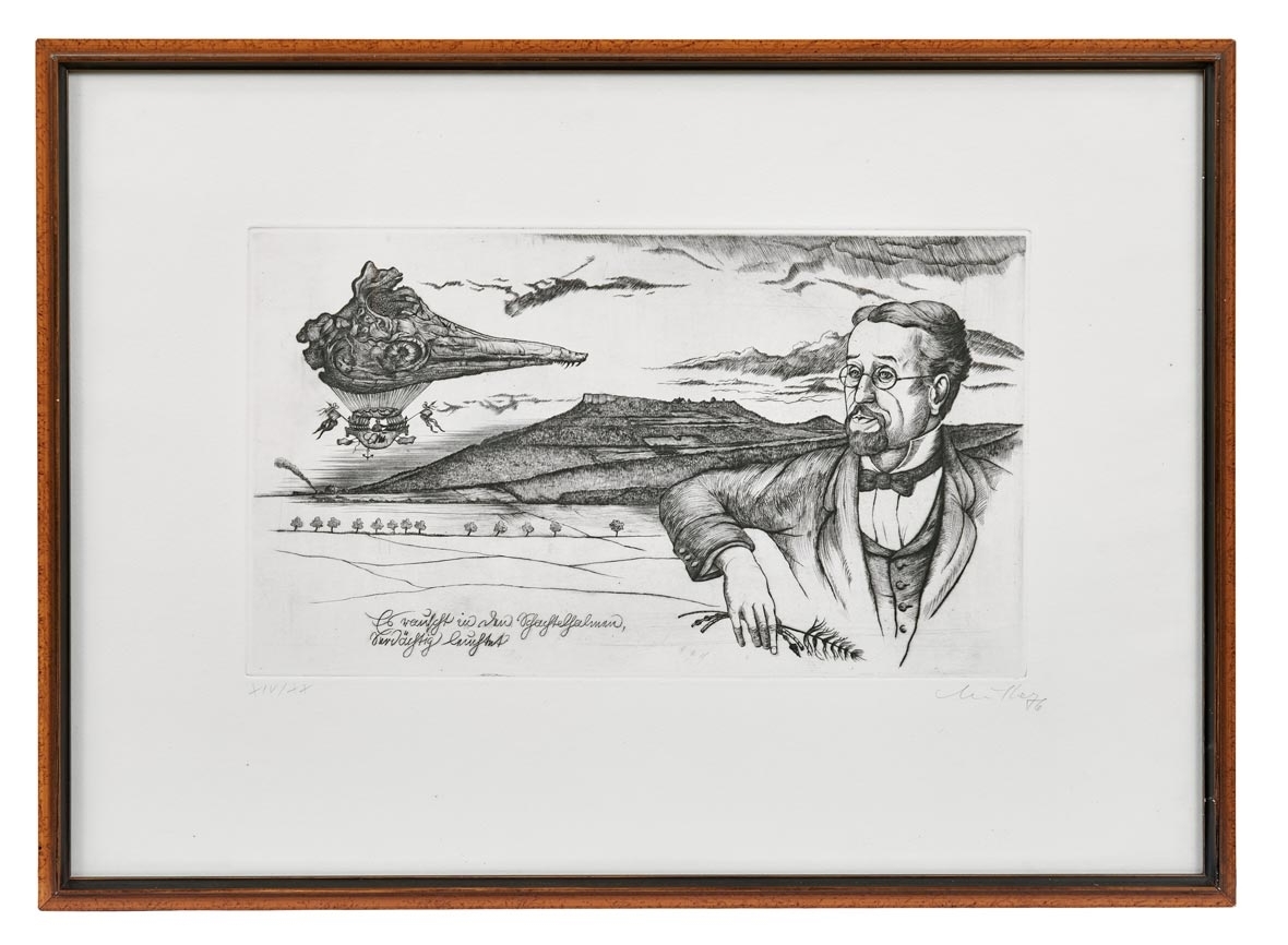 Harry Müller-Ebing | Capriccio mit Figuren des Bamberger Doms; Bildnis ...