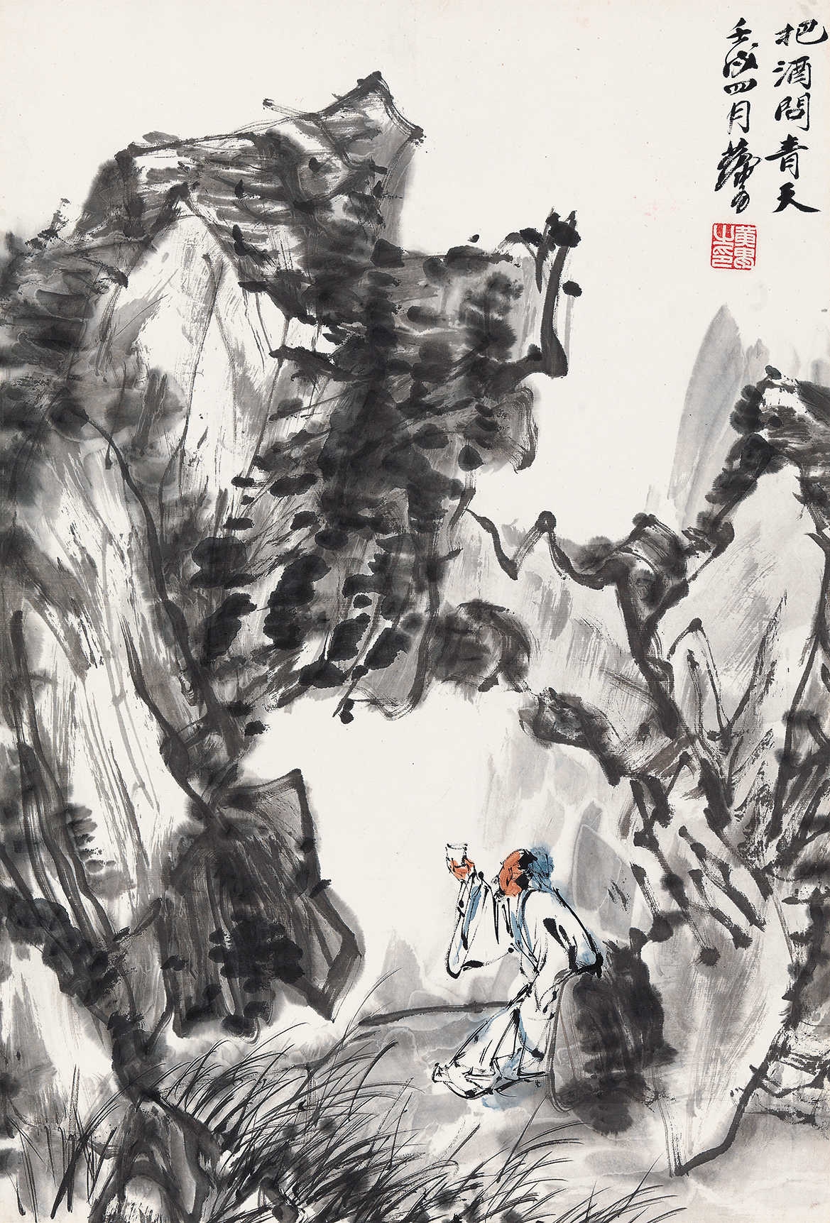 Huang Zhou | Drinking to Heaven (1982) | MutualArt