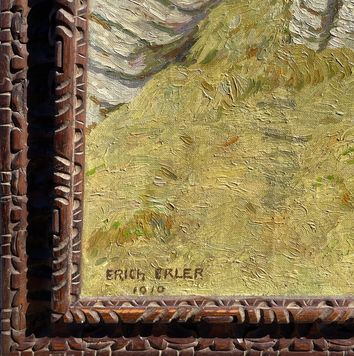 Erich Erler-Samaden | Mountain Landscape with Goat Herder at Rest ...