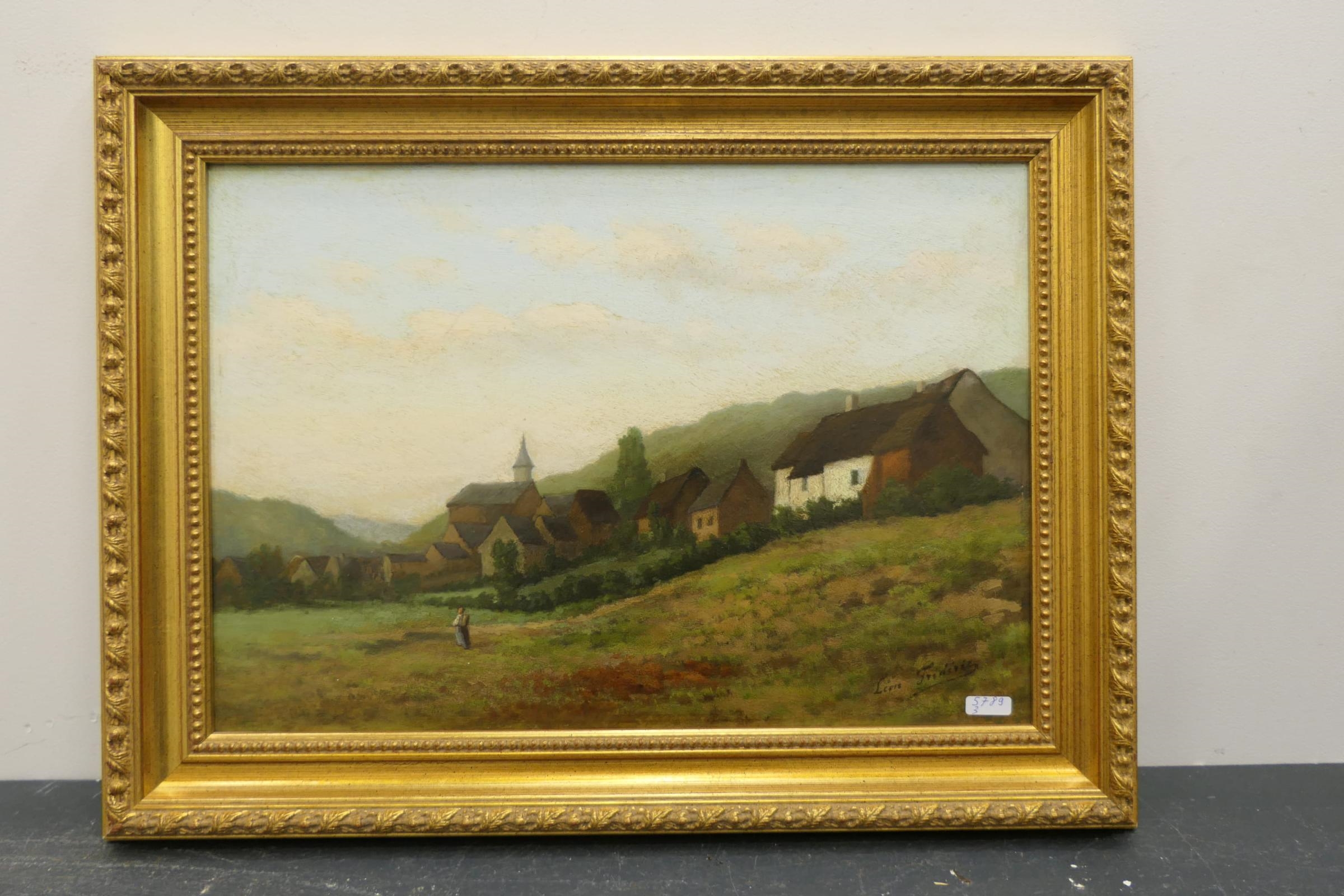 Léon Frédéric | Vue de village | MutualArt