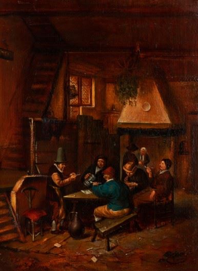 Dutch School, 17th Century | Tavern Interior in the 17th Century Dutch ...
