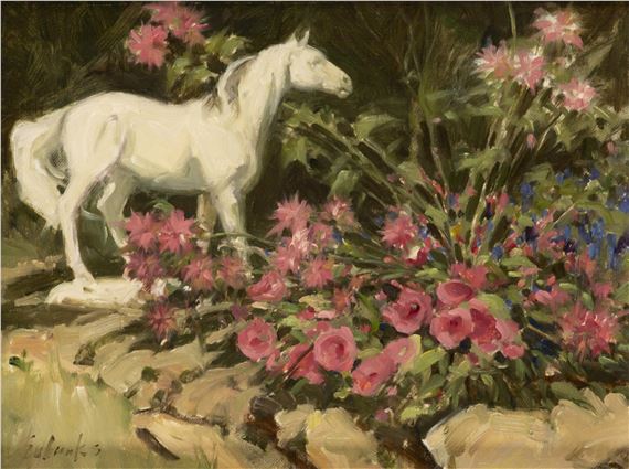 Tony Eubanks | Horse In Land Of Giant Flowers | MutualArt