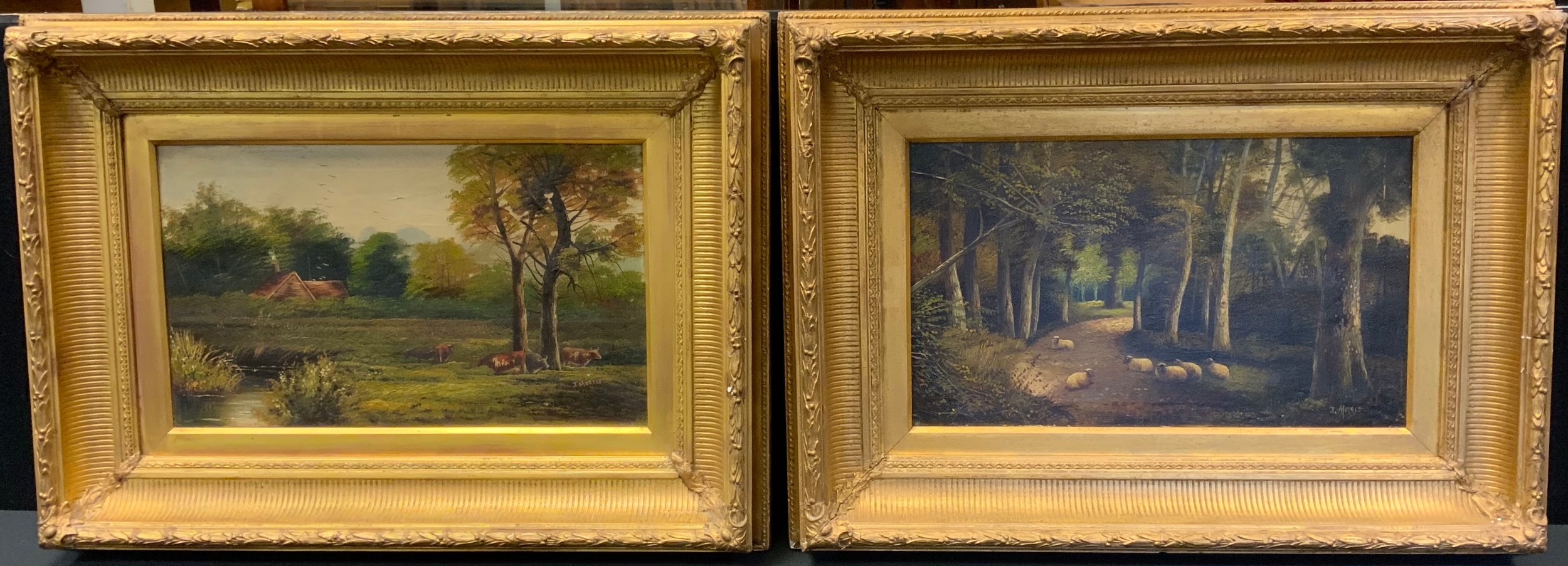 J. Morris | Cattle at Pasture and The Resting Flock | MutualArt