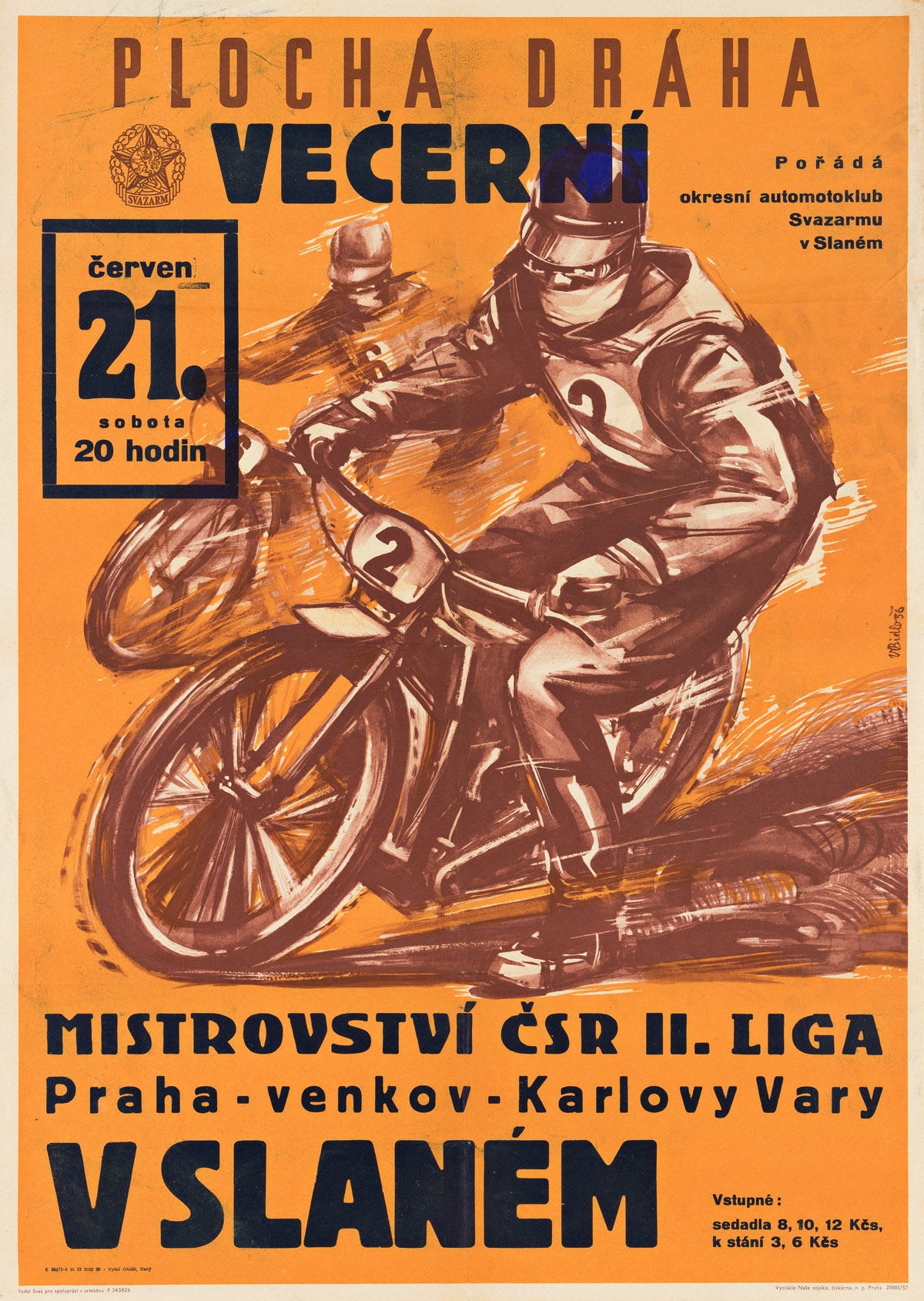 Vladimír Valenta | [CZECH MOTORCYCLES / RACING.] Group of 3 posters ...