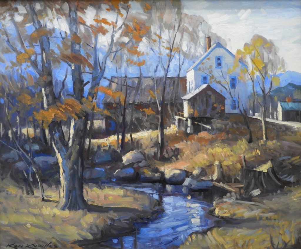 Kenneth Knowles | Ken Knowles Vermont Farm Fall Landscape Painting ...