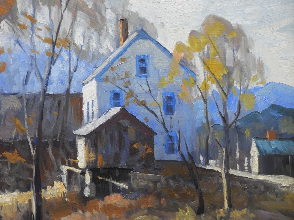 Kenneth Knowles | Ken Knowles Vermont Farm Fall Landscape Painting ...