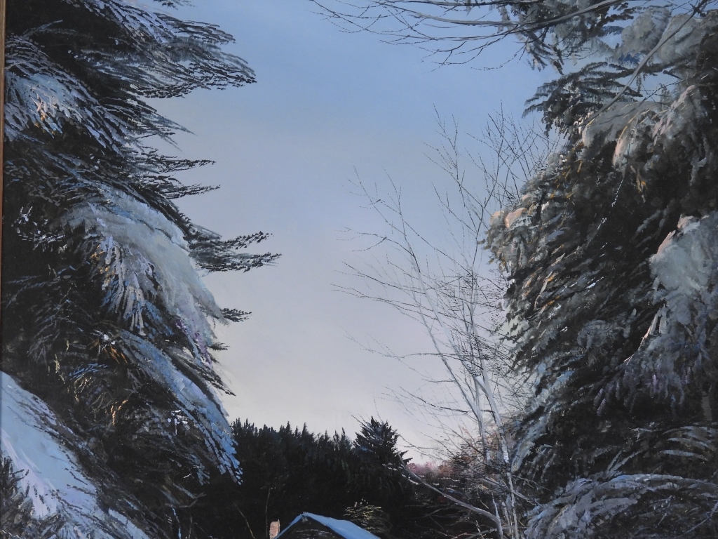 Robert Hamblen | Robert Hamblen Winter Forest Landscape Painting ...