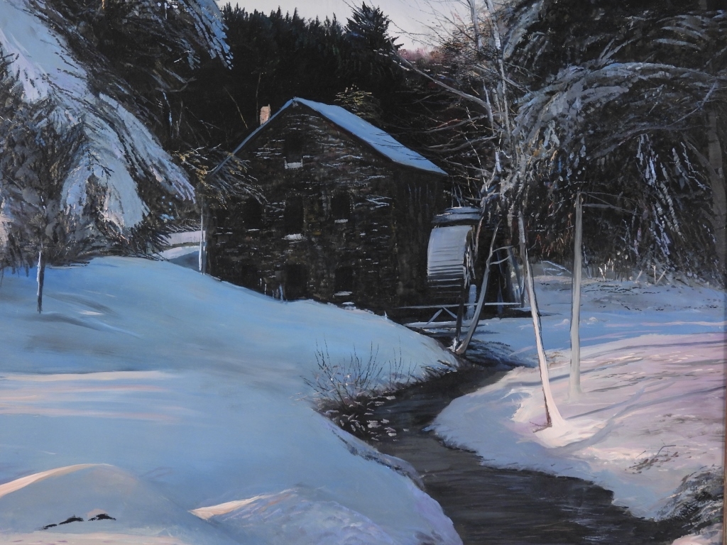 Robert Hamblen | Robert Hamblen Winter Forest Landscape Painting ...