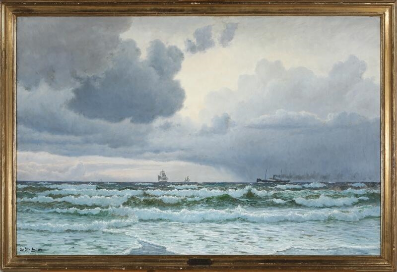 Christian Blache | Seascpae with ships (1914) | MutualArt