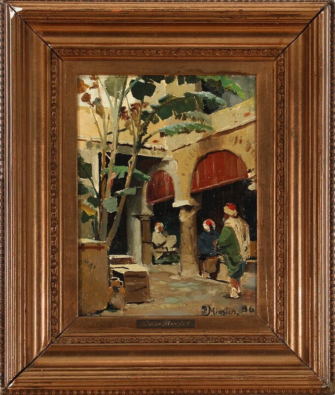 Peder Mork Monsted | View from an Algerian courtyard (1886) | MutualArt