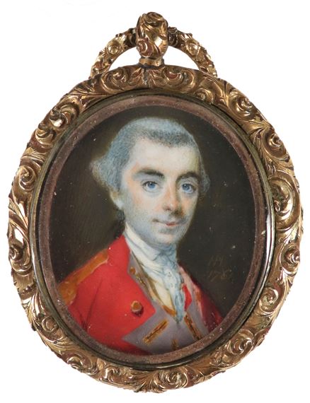 Nathaniel Hone the Younger | Portrait miniature of an officer in ...