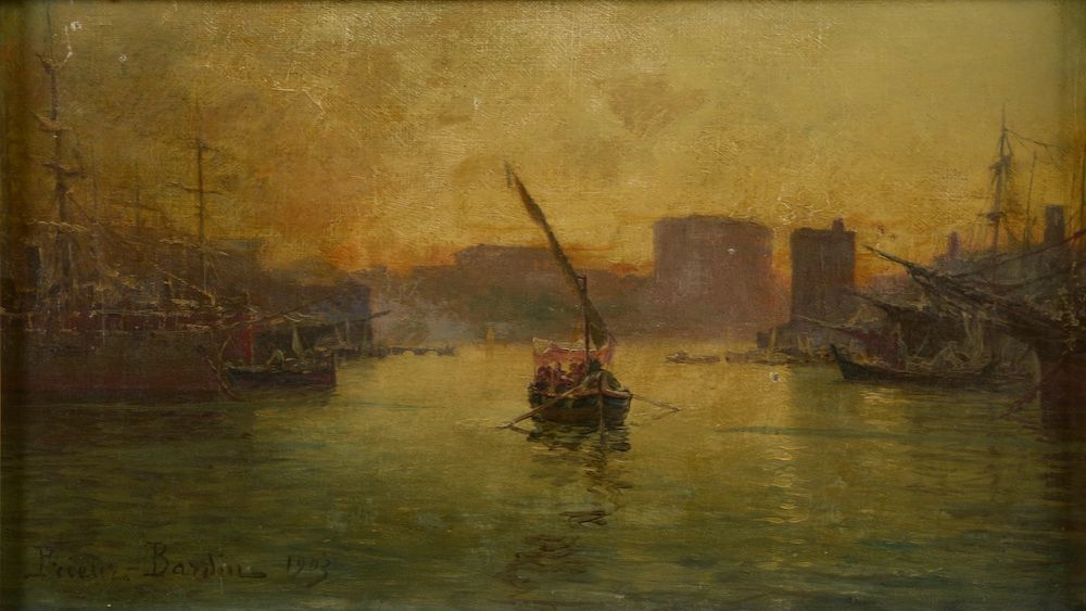 Francois Leon Prieur-Bardin | The Port of Marseille (1903) | MutualArt