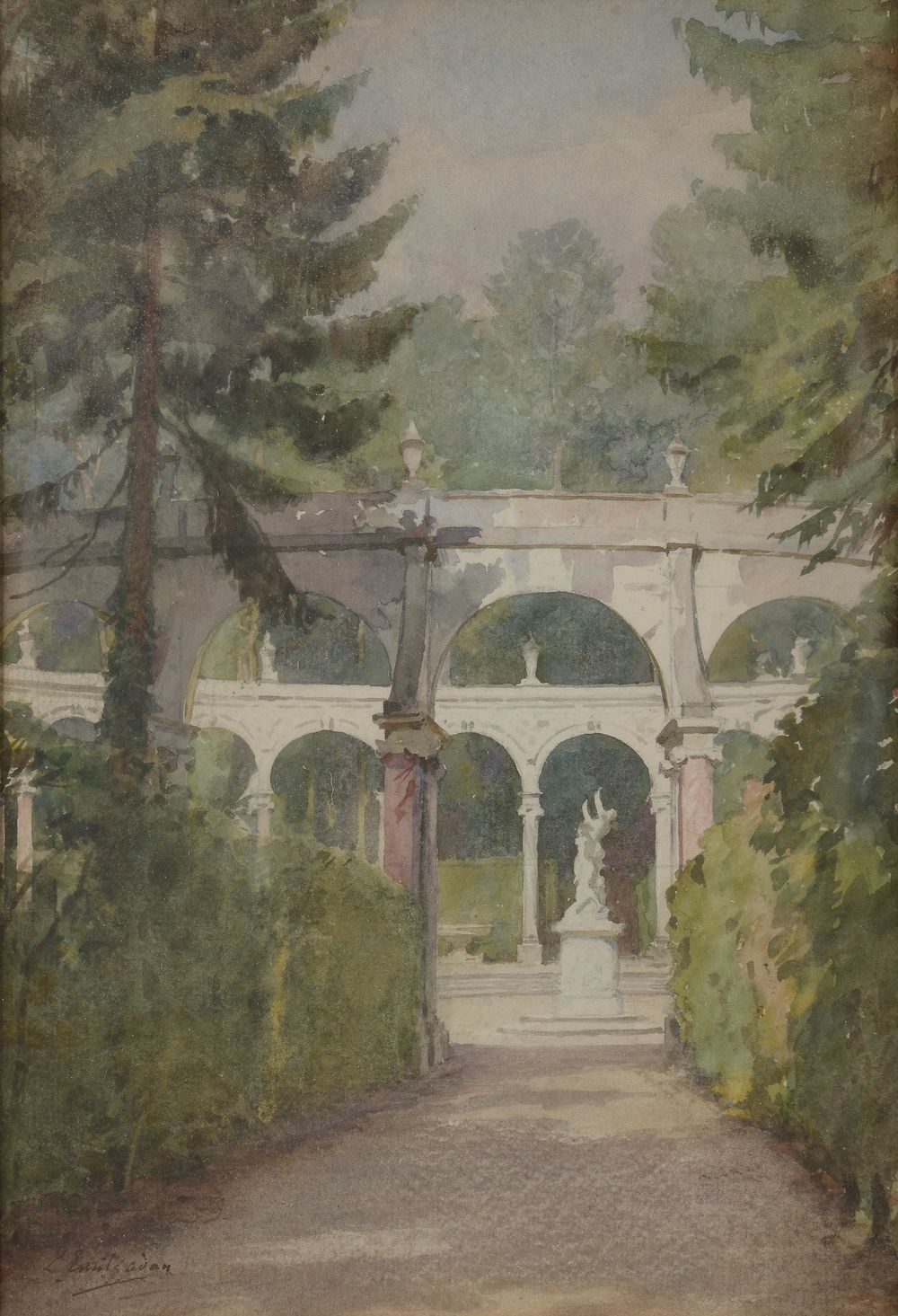 Louis-Emile Adan | The Bosquet of the Colonnade at Versailles | MutualArt
